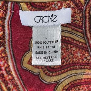 Cache | Tops | Cach Semisheer Paisley Type Print Top | Poshmark